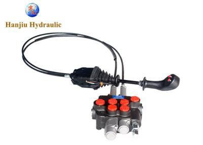 China 2 Spool 250 Bar Monoblock Control Valve Cable Joystick With Button for sale
