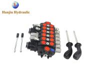 China Hydrocontrol SD8 Series Hydraulic Joystick Control Valve 90 Liters 6 Levers With 2 Joysticks for sale