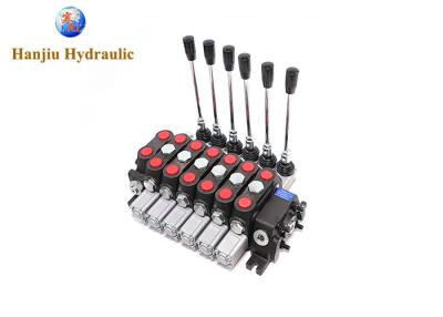 China Dcv100 Sectional Mobile Directional Valves 4 Way 3 Position Spring Return Manual Control 100 L/M for sale