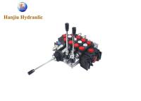 China 140lpm Manual Control Hydraulic Directional Control Valve 4 Spool 1 Joystick 350 Bar for sale