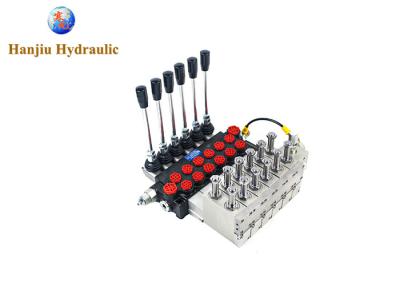 China P40 Electric Pneumatic Hydraulic Directional Control Valves 6 Spool 3 Way Spring Return for sale