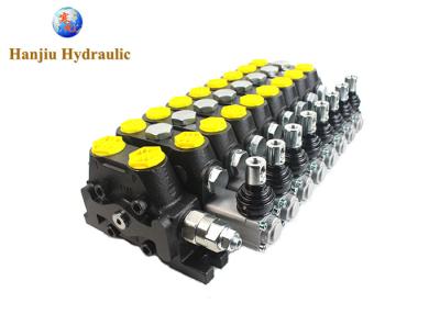 China Hydraulic Modular Control DCV-100 L/MIN 8 Lever With Spring Return Type For Combine Harvester for sale