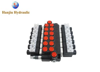 China P80 Hydraulic Monoblock Control Valves  With 6 Spools Open Center Electric  Valve Z80 Solenoid Valve for sale