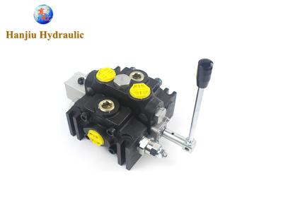 China Hydraulic Directional Control Valve 53gpm DCV Section Valve 1 Rotary Handle Spool Manual Control Type SAE Ports for sale