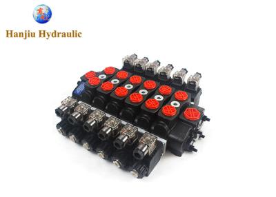 China Hydraulic Multiple Sectional Directional Control Valve Hssd8 21gpm 12V 315 Bar Electric Valve for sale