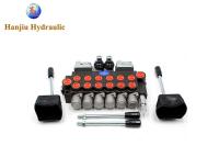 China 6 Spool Hydraulic Directional Valve 11gpm 40L/min 6p40 With 2 Joysticks Monoblock Valve for sale
