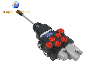 China P40 Monoblock Hydraulic Directional Control Valve, 2 Banks, 1 control 2 handles, Float function, 3 position double action, 40 liters, 250bar for sale