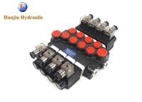 China P40 Series Monoblock Control Valves 4 Spool 40 Liters Solenoid Control 12V DC And 24V DC 250 Bar for sale