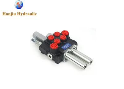 China 2 Section Hydraulic Distributor Monoblock Directional Control Valve Max Flow 40L 1-floating Section Cable Controlled P40 for sale