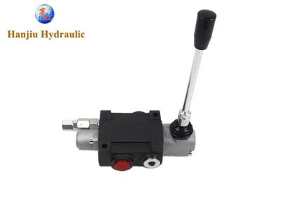 China 01P40 3 Way Manual Hydraulic Control Valves OEM Spring Return Handel At 180° for sale