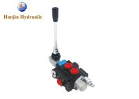 China P40 Manual Control Hydraulic Valve 40L Flow, 1 Spool, BSP Port G3/8, 3 Position Spring Return for sale