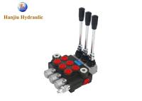 China 3P40 Monoblock Hydraulic Valve 40L Flow, 3 Spool, BSP Port G3/8, 3 Position Spring Return for sale