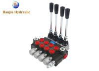 China 4P40 Monoblock Hydraulic Valve 40L Flow, 4 Spool, BSP Port G3/8, 3 Position Spring Return for sale