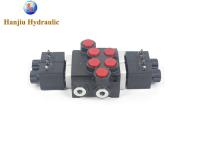 China P50 2 Spool Monoblock Directional Valve 12VDC 250Bar Hydraulic for sale