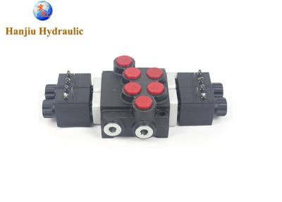 China P50 2 Spool Monoblock Directional Valve 12VDC 250Bar Hydraulic for sale