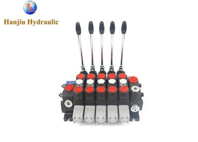 China Hand Control Valve DCV100,hydraulic Directional Control Valve 26.5 GPM, 5Spools manual control for sale