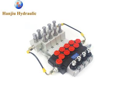 China AKON Hydraulic monoblock valve pneumatic-electric valve with 4 spools for sale