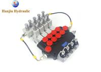 China Hydraulic directional control valve 4P80 with 80ml/min 4 handles, electric-pneumatic valve for sale