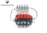 China Hydraulic directional control valve 4P80 with 80ml/min 4 handles, electric-pneumatic valve for sale