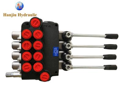 China Professional 4 Way Hydraulic Control Valve / Monoblock Valve 80LPM for Sanitation Machines for sale