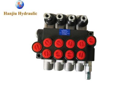 China 4 Spools 40LPM Hydraulic Flow Control Valve Block P40 Series 31.5MPa Pressure for sale