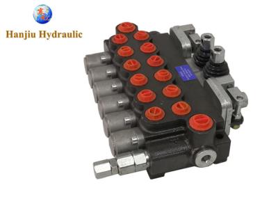 China 6 Spool Hydraulic Directional Control Valve 11gpm (40l/ Min ) 6P40 + 2 Joysticks for sale