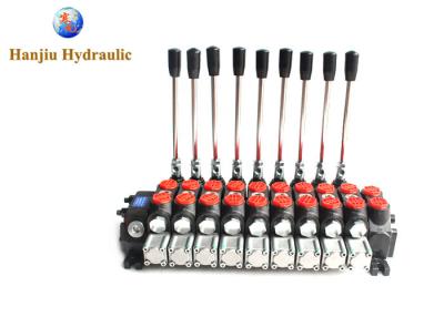 China Truck Cranes Fluid Power Part Sectional Control Valve 9 Spools BSP 1/2