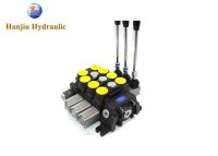 China 4 Section Open Center Directional Valve With Cylinder Spools Spring Center Handles for sale