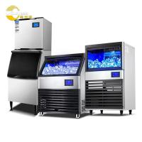 China Air Cooled Commercial Ice Maker Automatic Large Square Ice Cube Machine 500kg - 1000kg for sale
