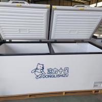China Household Deep Freeze Chest Freezer CE Certified Double Door Chest Freezer Light Duty for sale