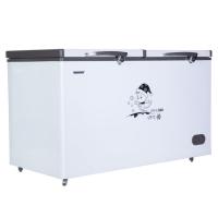 China Household Deep Fridge Freezer Mechanical Temperature Control Chest Freezer Double Door 383L for sale