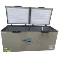 China Eco Friendly Deep Freezer Refrigerator 296L Two Door Deep Freezer LED Interior Lit for sale