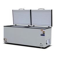 China Food Grade Stainless Steel Deep Freezer 592L 2 Door Chest Freezer for sale