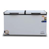 China Food Grade Stainless Steel Deep Freezer 592L 2 Door Chest Freezer for sale