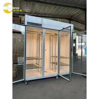 China Factory Wholesale OEM Commercial Beef and Mutton Vertical Glass Three Door Fresh Meat Hanging Meat Warehouse Refrigerator for sale