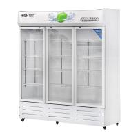 China Single Temperature Triple Door Bottle Cooler 1100L / 1300L Upright Refrigerator Cooler for sale