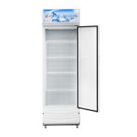 China 400L Commercial Beverage Display Cooler Single Door Upright Showcase Fridge for sale