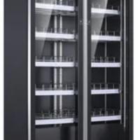 China PVC Plastic Door Beer Display Fridge Low Noise Double Door Commercial Refrigerator for sale