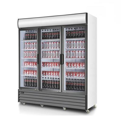 China 1300L Rapid-Cycling Compressor Pack Refrigerated Beverage Display Cabinet for sale