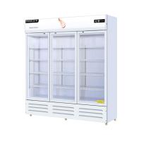China Vertical Beverage Display Cooler Transparent Glass Door Commercial Refrigerator 500L for sale