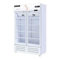 China Vertical Beverage Display Cooler Transparent Glass Door Commercial Refrigerator 500L for sale