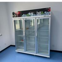 China 1100L Rapid Cycling Compressor Pack Three-Doors Refrigerated Beverage Display Cabinet for sale