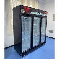 China 1100L Rapid Cycling Compressor Pack Three-Doors Refrigerated Beverage Display Cabinet for sale