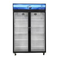 China Urban Convenience Store 900L Double-Door Refrigerated Beverage Display Cabinet for sale