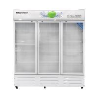 China 1100L Three Door Display Fridge Customizable Refrigerated Beverage Case 350W for sale