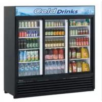 China 1100L Three Door Display Fridge Customizable Refrigerated Beverage Case 350W for sale