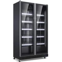 China 680L / 688L / 900L Beverage Display Cooler Double Door Grocery Store Display Coolers for sale