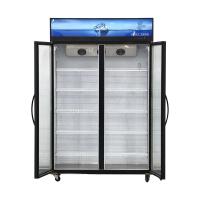 China Electronic Controller 900L Double-Door Refrigerated Beverage Display Cabinet for sale