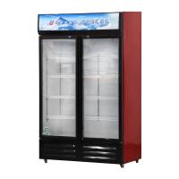 China Electronic Controller 900L Double-Door Refrigerated Beverage Display Cabinet for sale