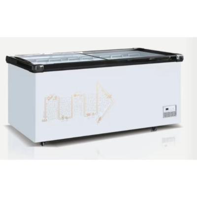 China 320L Commercial Supermarket Refrigerator 240W Horizontal Chest Freezer Aluminum Alloy Cabinet for sale